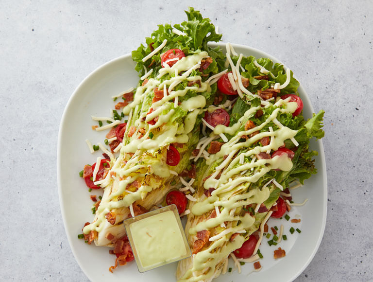 Grilled BLAT Salad with Avocado Dressing Recipe | Land O’Lakes Foodservice