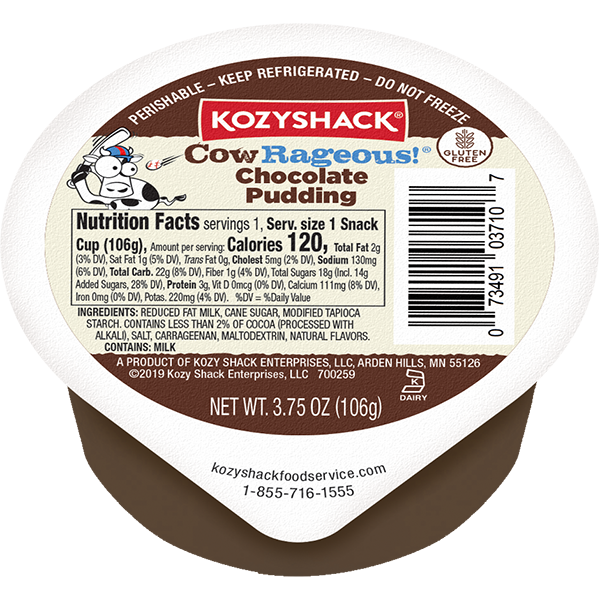 Kozy Shack® Cowrageous® Chocolate Pudding | Land O’Lakes Foodservice