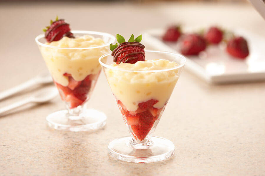 Tapioca Pudding With Chocolate Dipped Strawberry Recipe Land O Lakes tapioca-pudding-with-chocolate-dipped-strawberry-recipe-land-o-lakes