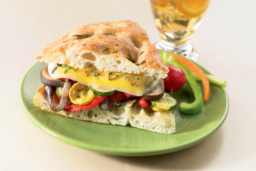 Roasted Vegetable Sandwich with Alpine Lace RF Swiss Recipe | Land O ...