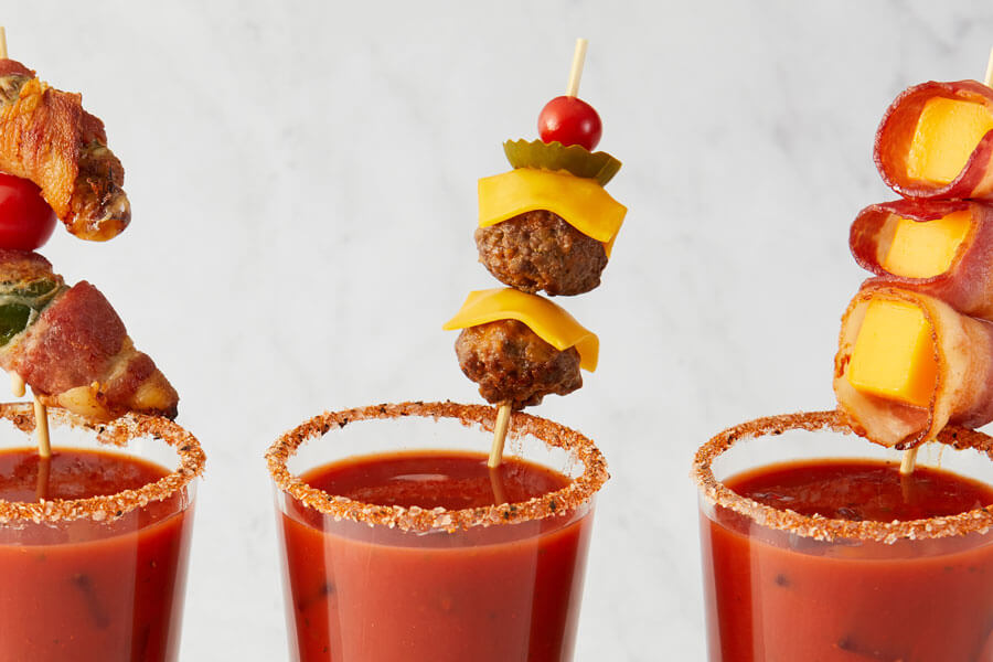 Cheeseburger Meatball Bloody Mary Garnish Recipe | Land O’Lakes Foodservice