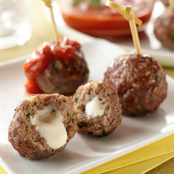 Mozzarella Stuffed Meatballs Recipe Land Olakes