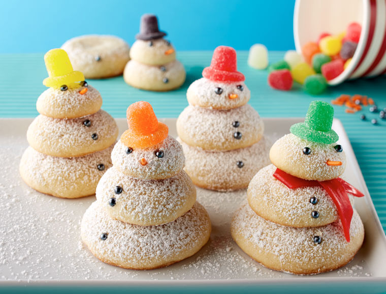 Powdered Sugar Snowmen Cookies Recipe | Land O’Lakes Powdered Sugar Snowmen Cookies Recipe | Land O’Lakes